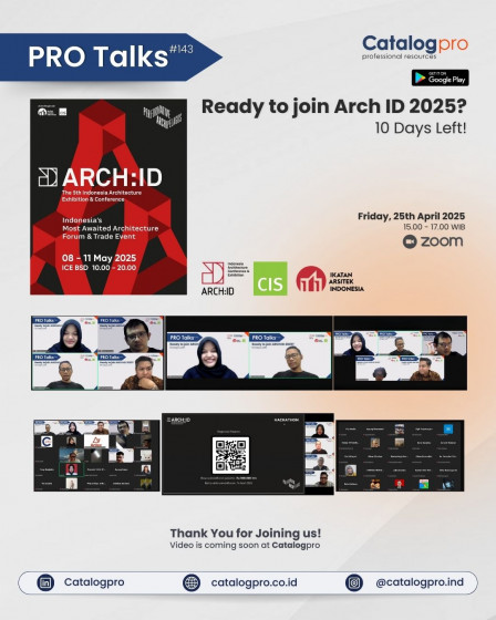 Catalog Pro | CatalogPro News : PRO TALKS - PRO Talks Update with ARCH:ID 2025 Ready to join ...