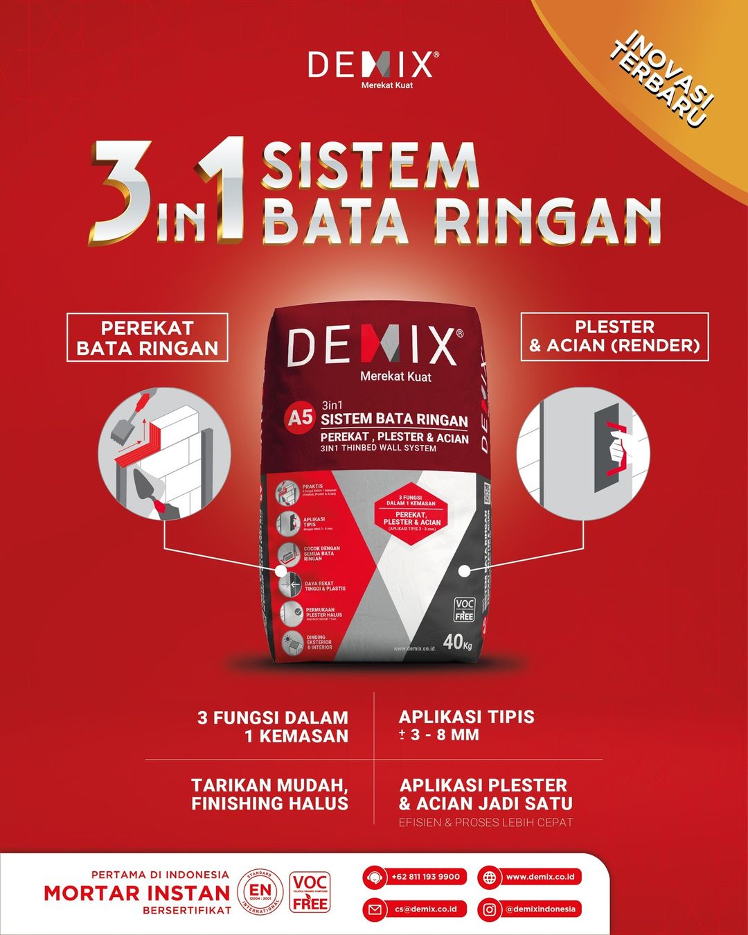 Catalog Pro | CatalogPro News : DEMIX - Demix A5 3in1 Sistem Bata Ringan